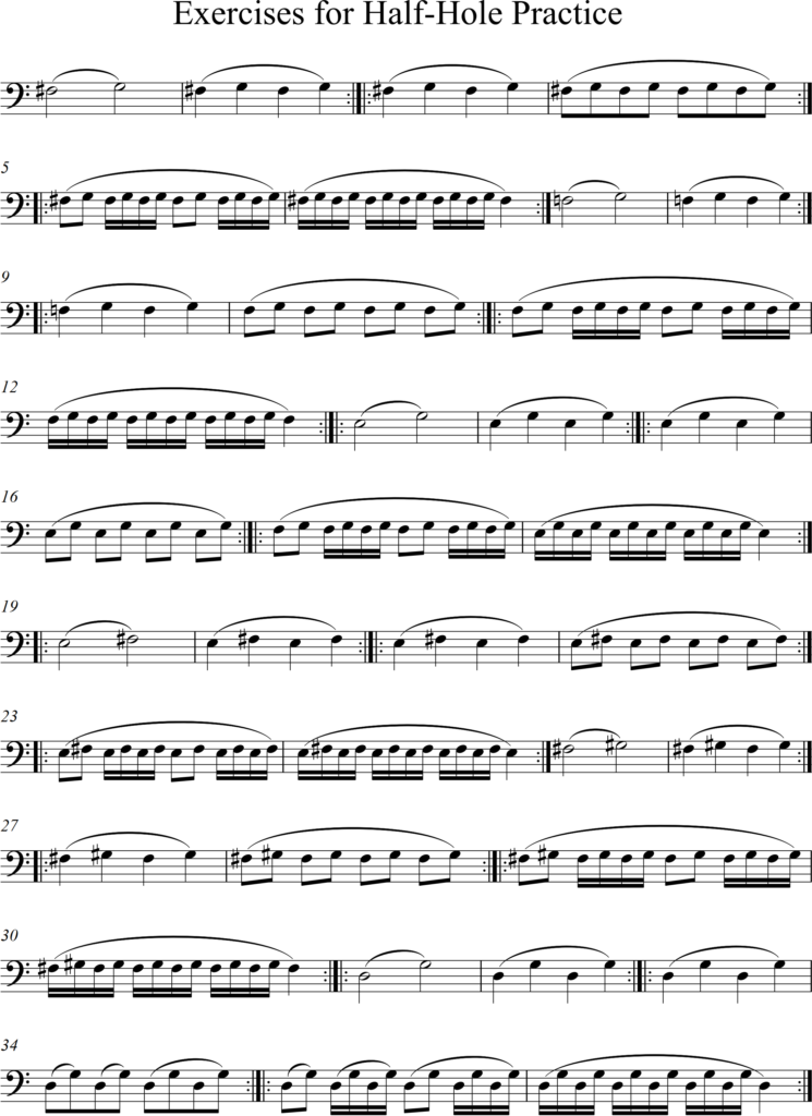Exercises for Half-hole Practice – A Modern Guide to Teaching and ...